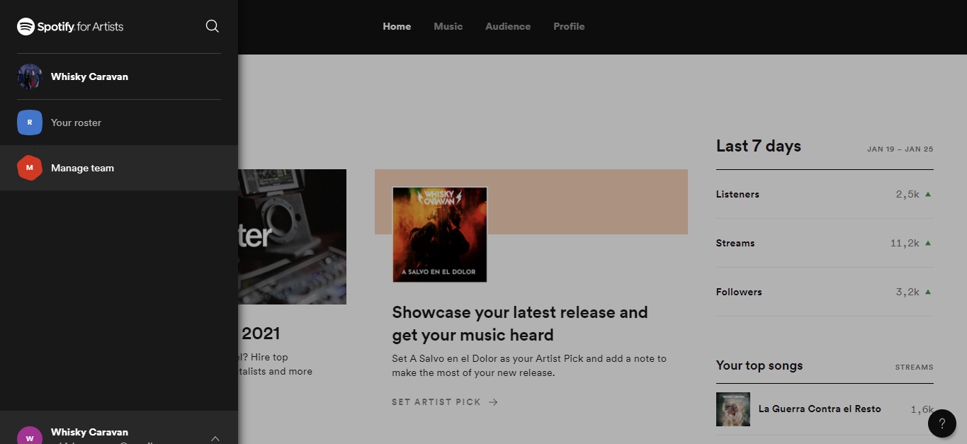 Manage team spotify for artists - ftelaunch
